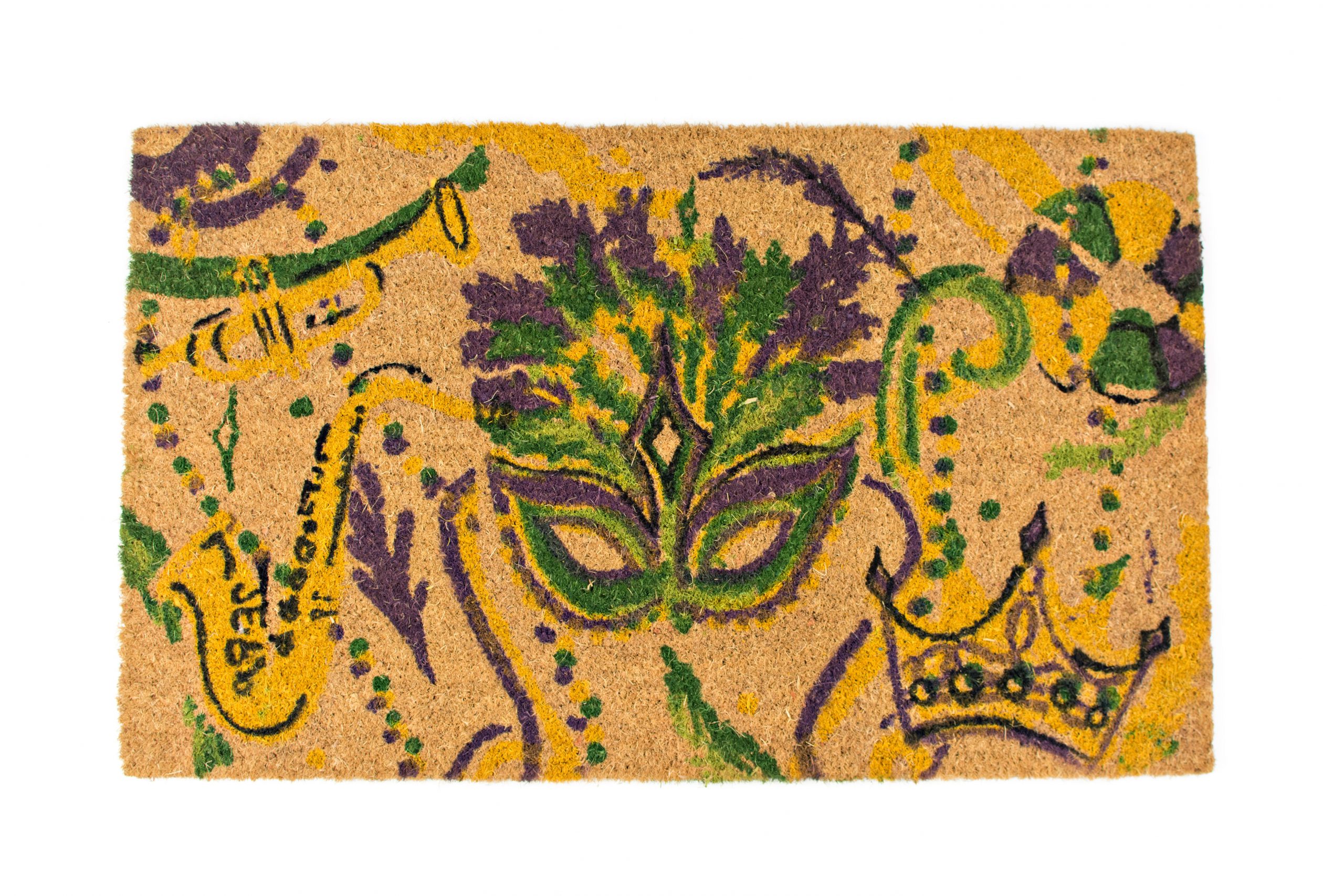 Door Mat – Mardi Gras Mask – The Parish Line
