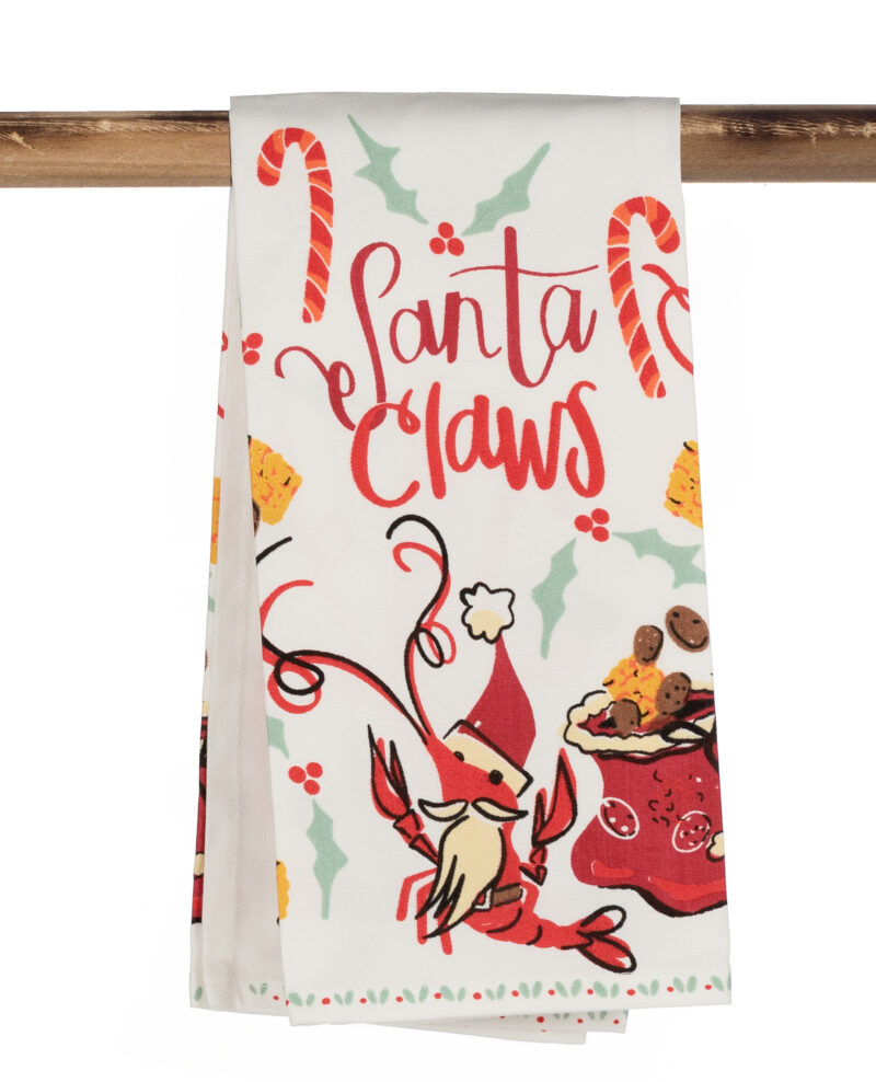 Kitchen Towel – Santa Claws Louisiana Christmas – The Parish Line